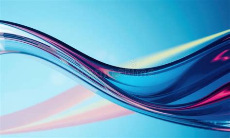 Colorful Abstract Waves In Blue Pink And Yellow Create Vibrant And Dynamic Visual Effect