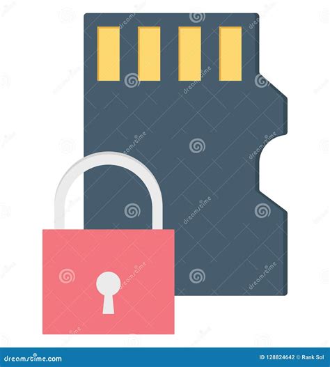 Data Security Color Isolated Vector Icon That Easily Can Be Modified And Edit Stock