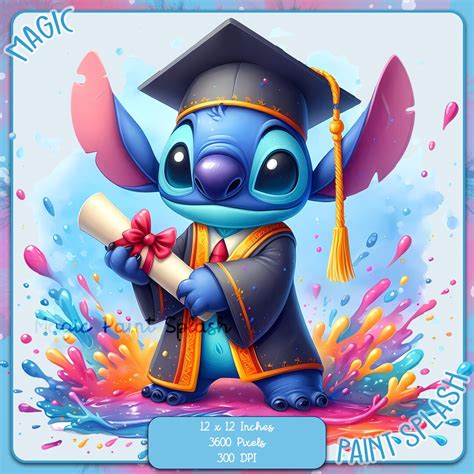 Stitch Graduation Diploma Clipart Images Graphics And Artwork Rainbow
