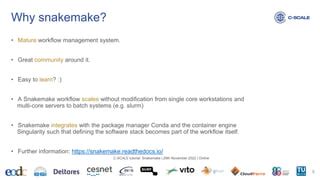 C SCALE Tutorial Snakemake PPTX Programming Languages Computing