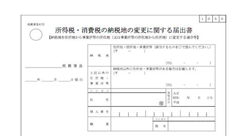 納税地変更手続き 足立東民主商工会