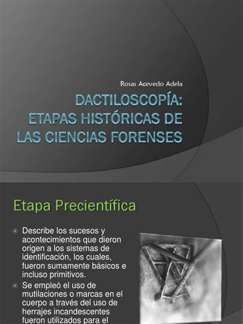 DactiloscopÍa Pdf Ciencia Forense Huella Dactilar