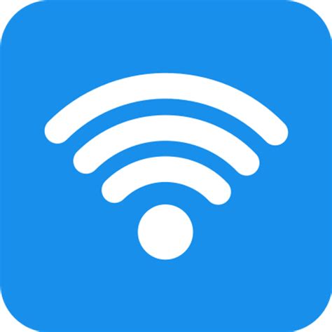 Blue Internet Network Signal Square Wifi Icon