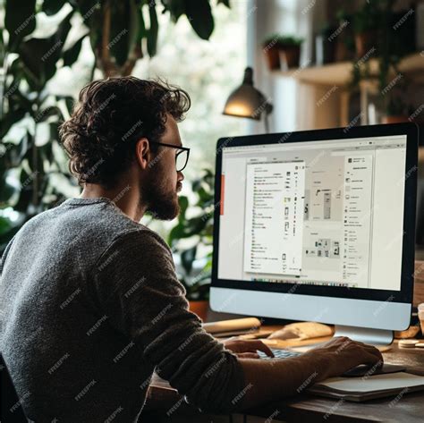 A Developer Working On A User Interface Ui With Design Tools And