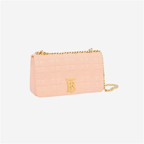버버리 스몰 퀼팅 레더 롤라백 피치 핑크 Burberry Kream