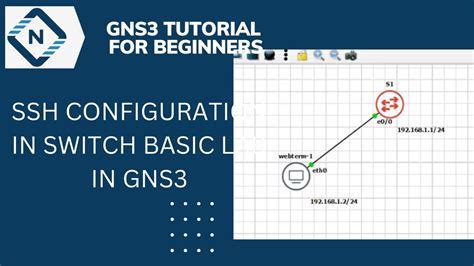 ssh configuration in switch basic lab in gns3 ccna and ccnp lab in