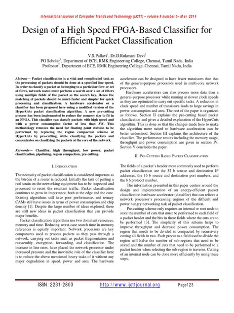 pdf design of a high speed fpga based classifier for efficient packet
