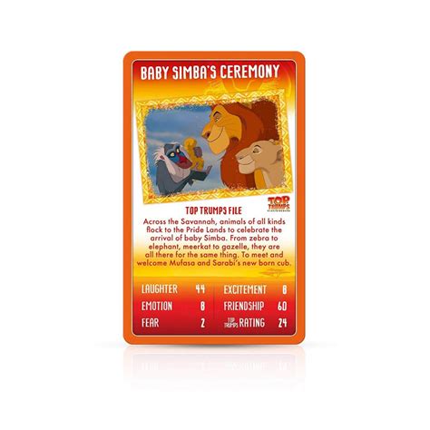 Lion King Top Trumps Card Game Maqio