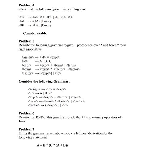 solved problem 4 show that the following grammar is