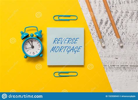 Text Sign Showing Reverse Mortgage Conceptual Photo Loan For Seniors