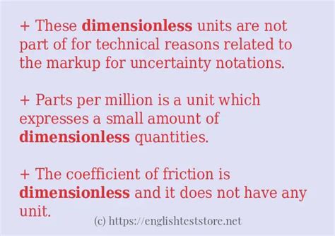 Dimensionless Some Sentence Examples Englishteststore Blog
