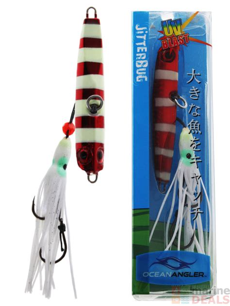 Buy Ocean Angler Jitterbug Inchiku Lure Red Flash Glow 60g Online At