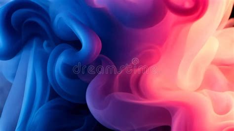 Abstract Vibrant Waves Of Pink And Blue Smoke Dynamic Flow Of Color