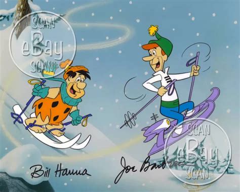 Rare Flintstones And Jetsons Cartoon Color Tv Photo Hanna Barbera