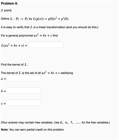 solved problem 9 1 ﻿point define l p3→p3 ﻿by