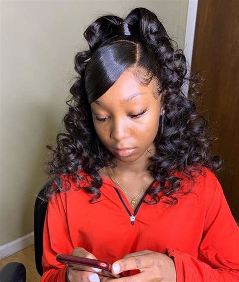 Your Hair Your Crown💖👸🏽 On Instagram Cute Curly Ponytail With Swoop