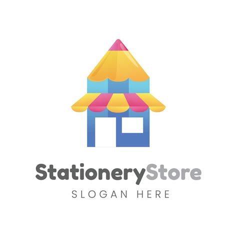Stationery Store Logo Design Template 14002182 Vector Art At Vecteezy