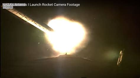 Watch Fiery Separation Of Nasas Artemis 1 Moon Rocket Boosters Space