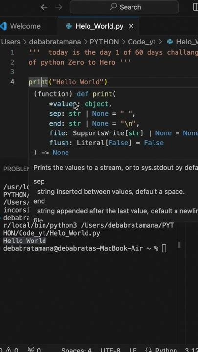 Day 1 Of 60 Days Challenge Challenge Code Programming Program