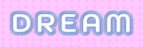 드림 벡터 펑키 스트로크 타이포그래피 무료 벡터