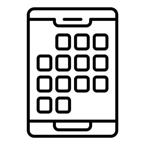 Mobile App Line Icon 14727198 Vector Art At Vecteezy