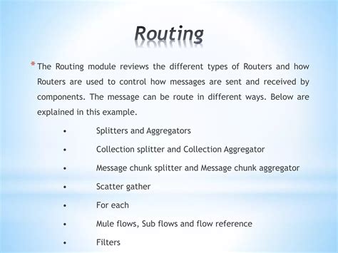 routing and filters ppt
