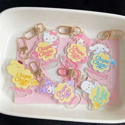 Sanrio Keychain Pochacco Cinnamoroll Kuromi Hello Kitty Cartoon Cute