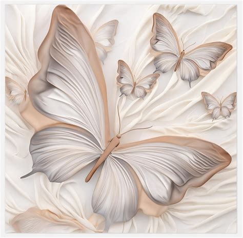 Las mariposas vuelan alrededor de una sábana blanca con un ai