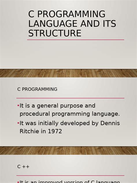 Module 7 C Programming Language And Its Structure 1 Pdf C C