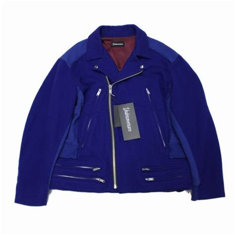 Undercover Ism アンダーカバー イズム 22aw 後sweat切替 ライダース ジャケット 3 ブルー ブランド古着買取