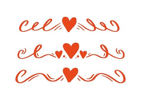 하트 컬렉션 손으로 그린 디자인 무료 벡터