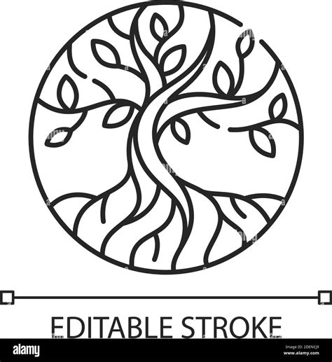 Life Tree Linear Icon Stock Vector Image Art Alamy