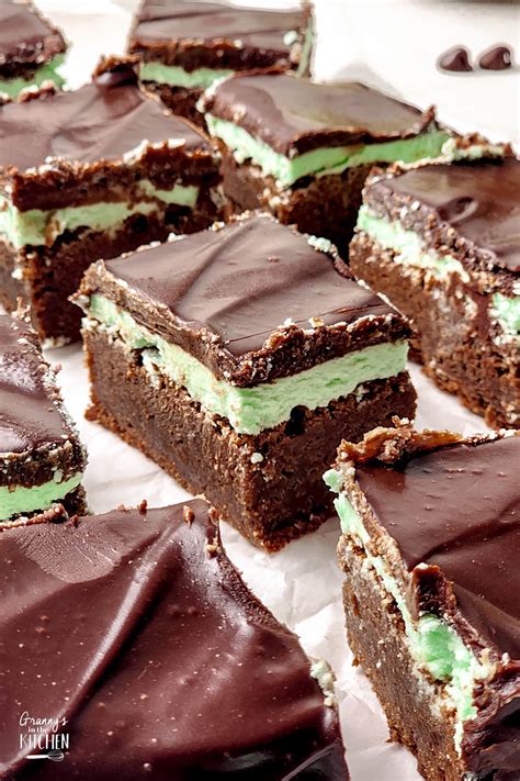 Mint Chocolate Brownies Grannys In The Kitchen