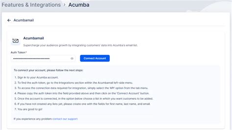 Acumbamail Integration Trafft