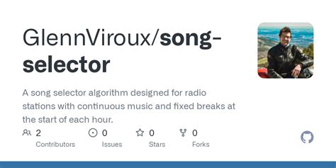github glennviroux song selector a song selector algorithm designed