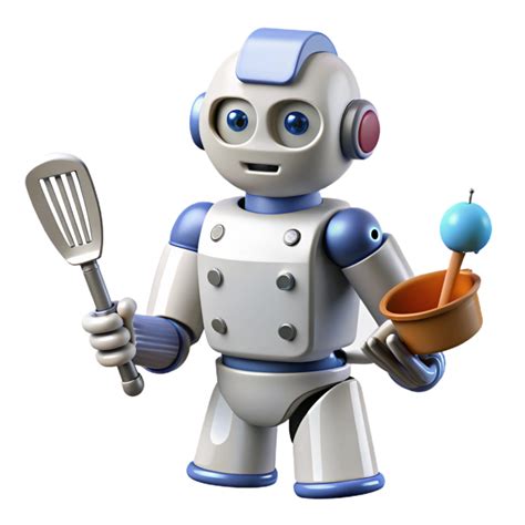 Friendly Robot Chef Cooking Science Fun 56555895 Png