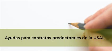 Ayudas Para Contratos Predoctorales De La USAL Doctorado En Ciencias Sociales