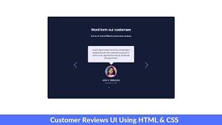 Creating User Review Ui Using Html U Css Doovi