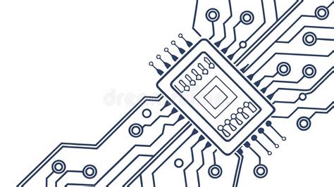 Abstract Circuit Board Pattern Illustration Representing Technology Or Digital Vector Design