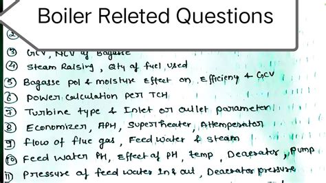 Interview Questions Of Boiler Power House Youtube