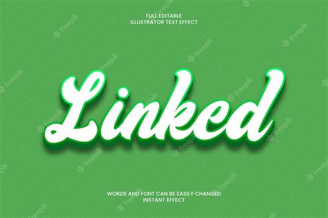 Premium Vector Linked Text Effect