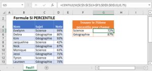 Formule SI CENTILE Excel Et Google Sheets Automate Excel
