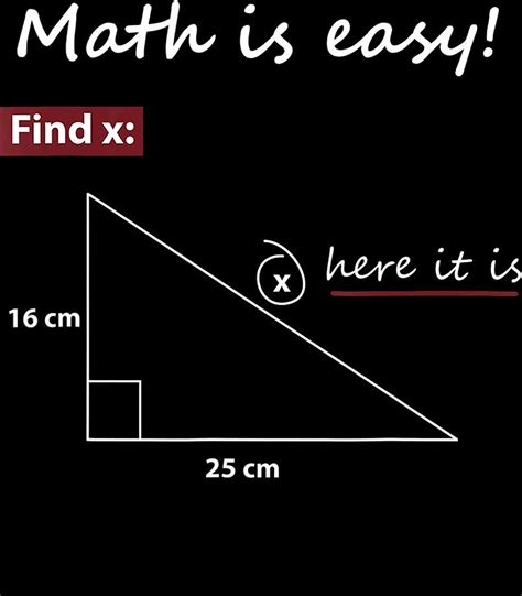Math Is Easy Find X Here It Is Poster Painting By Julie Elliot Fine