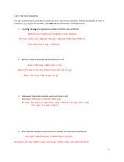 Lab 5 Equations Report Docx Lab 5 Net Ionic Equations For Each Reaction Below Write The