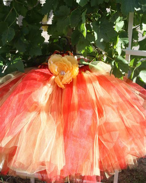 Sunset Red And Yellow Flower Girl Dress For Etsy
