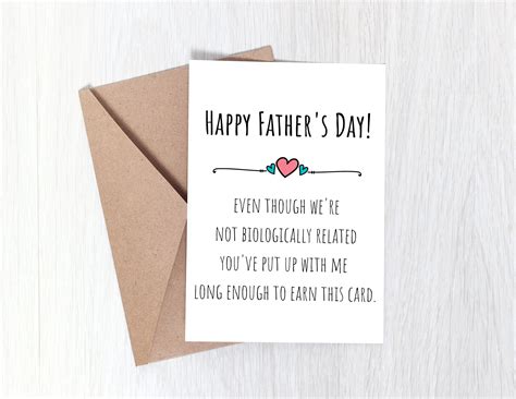 Happy Fathers Day Card For Step Dad Card For Step Dad Card For