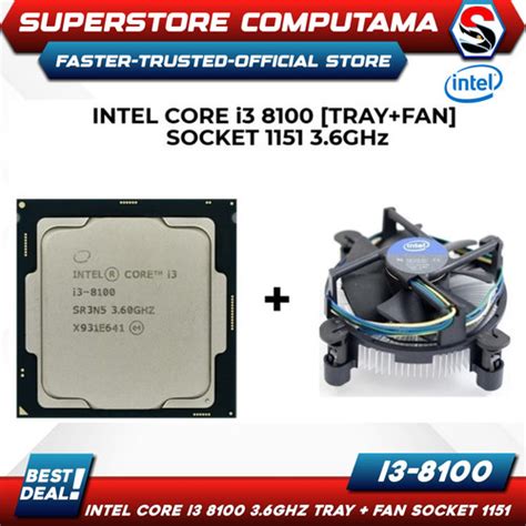 Jual Processor Intel Core I3 8100 3 6ghz Tray Fan Socket 1151 Jakarta Pusat Superstore