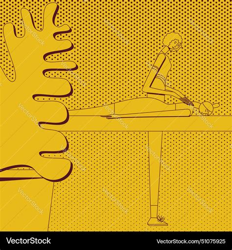 Trigger Point Massage Therapy Retro Style Vector Image
