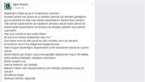Uğur Koştur kime mesaj verdi En Kocaeli