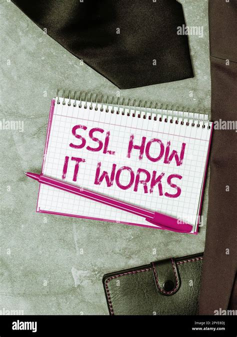 Symbole De Texte Indiquant Le Fonctionnement De Ssl Concept